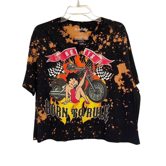 Betty Boop | Tops | Betty Boop Betty Born To Rule Motorcycle Graphic ...